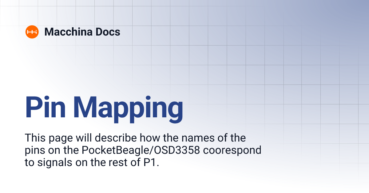 Pin Mapping | Macchina Docs
